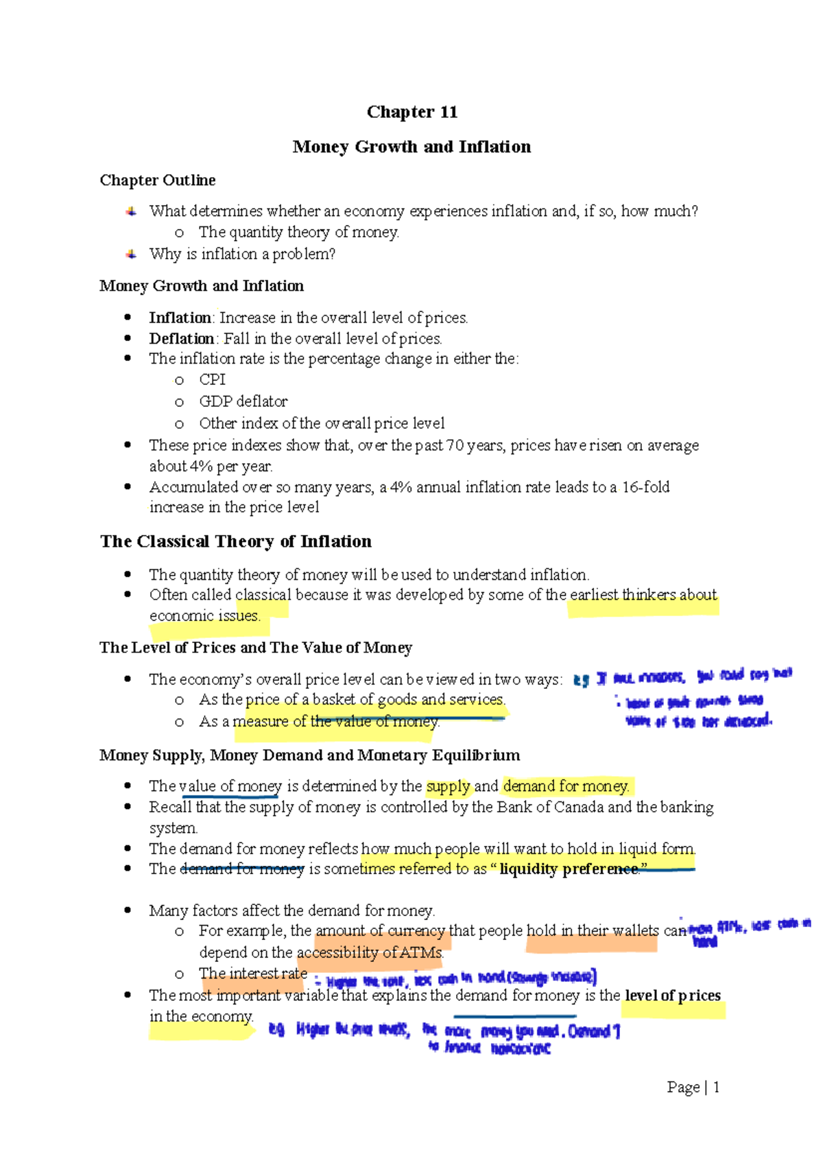 Chapter 11: Money Growth and Inflation - Chapter 11 Money Growth and ...