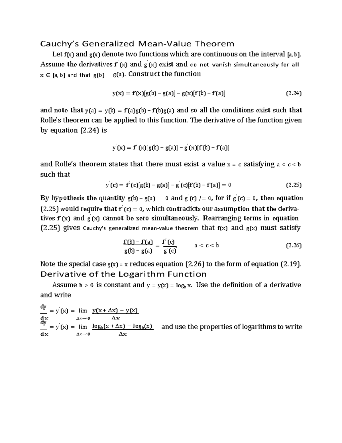 Introduction to Calculus 2-11 - Cauchy’s Generalized Mean-Value Theorem ...