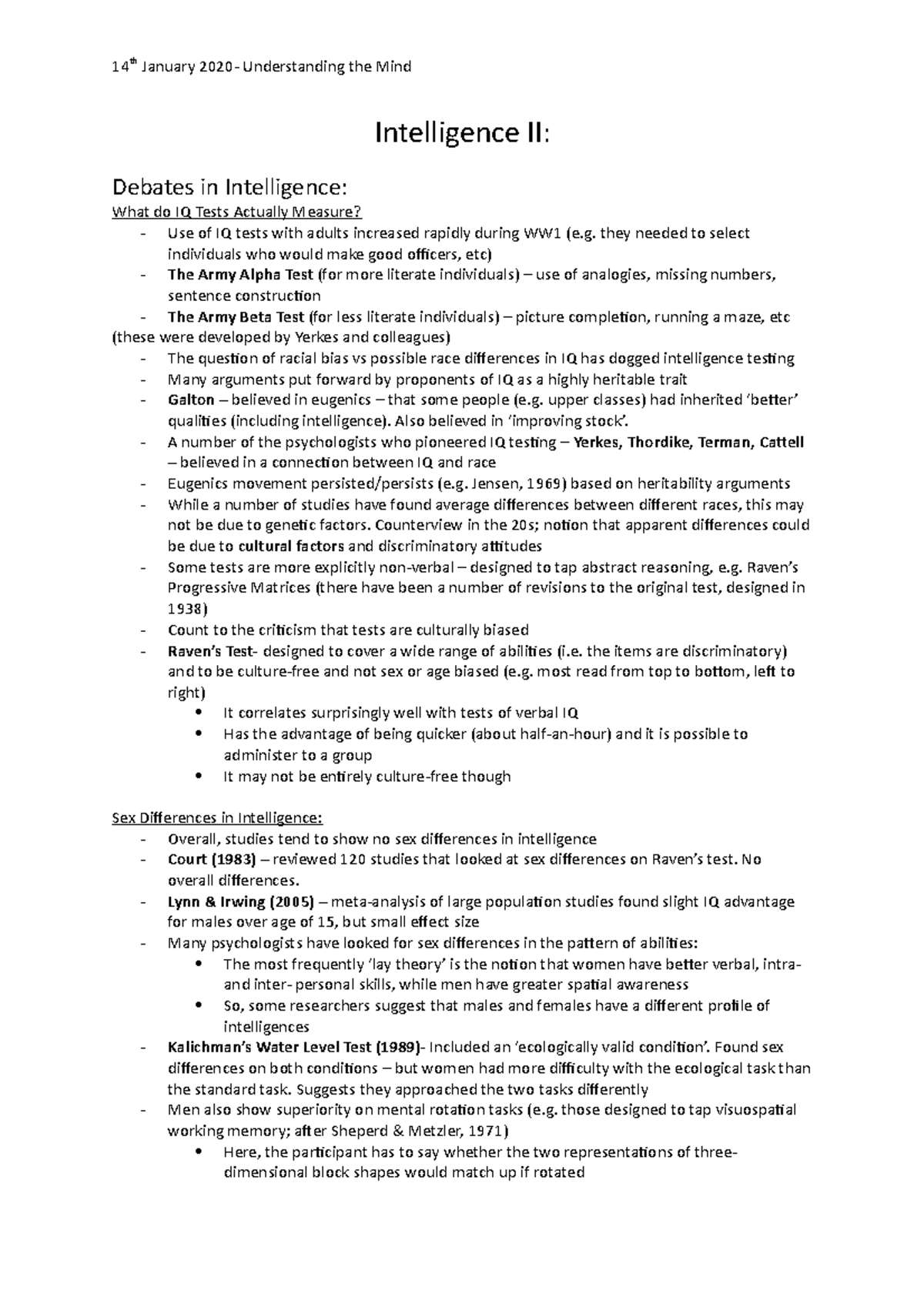 Intelligence Part 2 - Intelligence II: Debates in Intelligence: What do ...