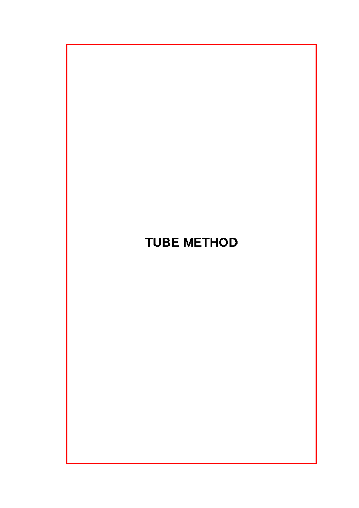 BB ref - Draw in - Medical Laboratory Science - TUBE METHOD Mix tubes ...