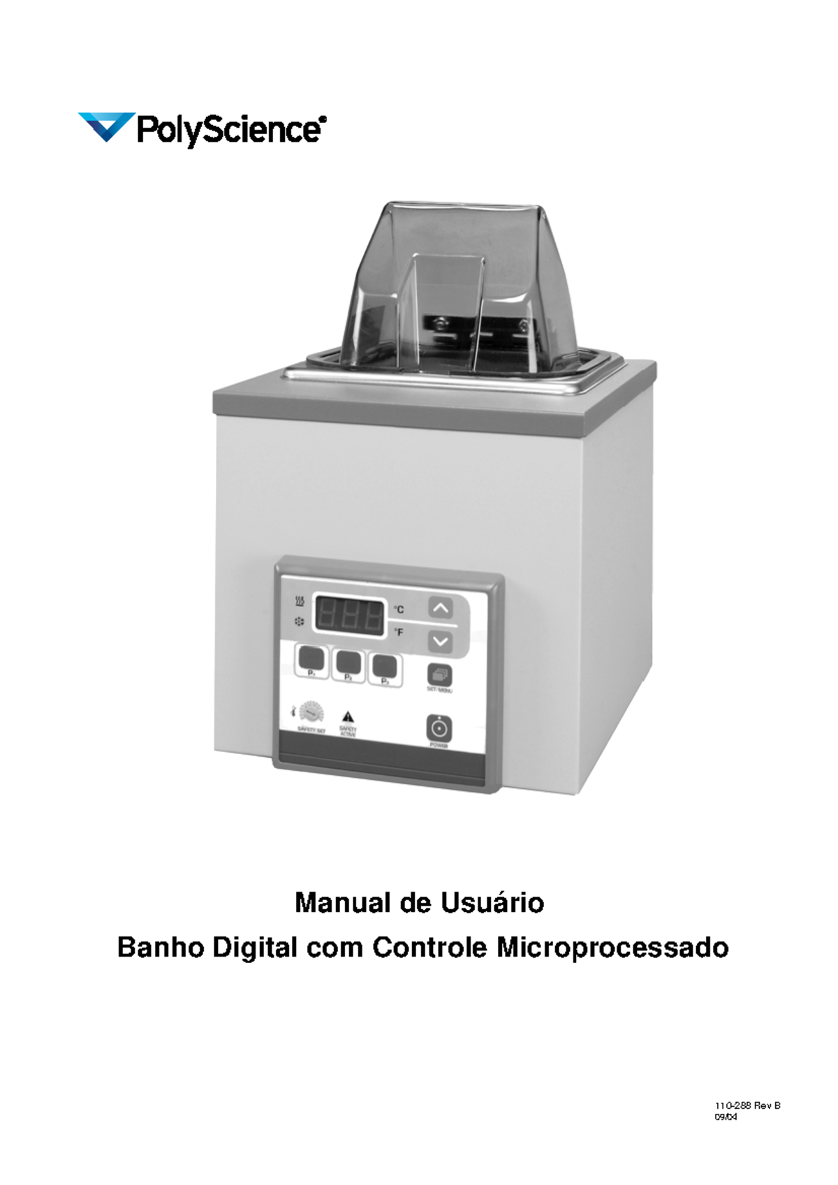 Manual Banho Digital polyscience - Manual de Usuário Banho Digital com Controle Microprocessado ...