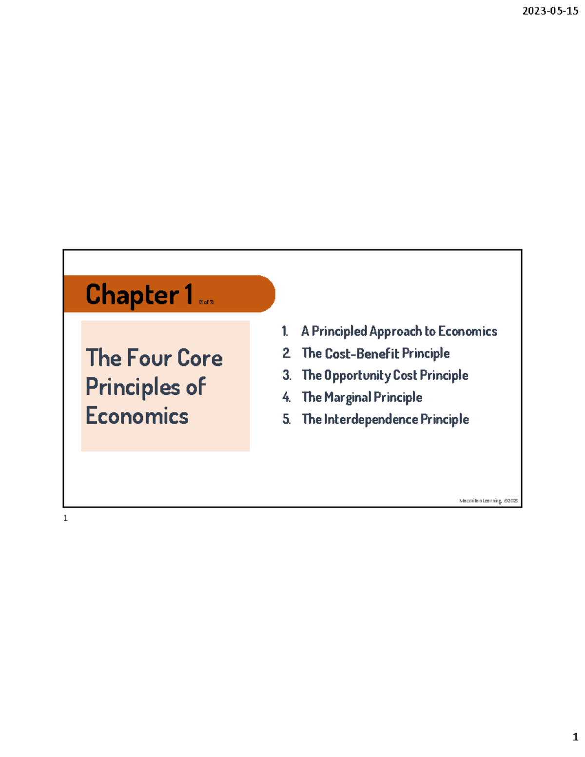 2023-101-chapter 1 - Econ 101 summer 23 chapter 1 notes - Macmillan ...