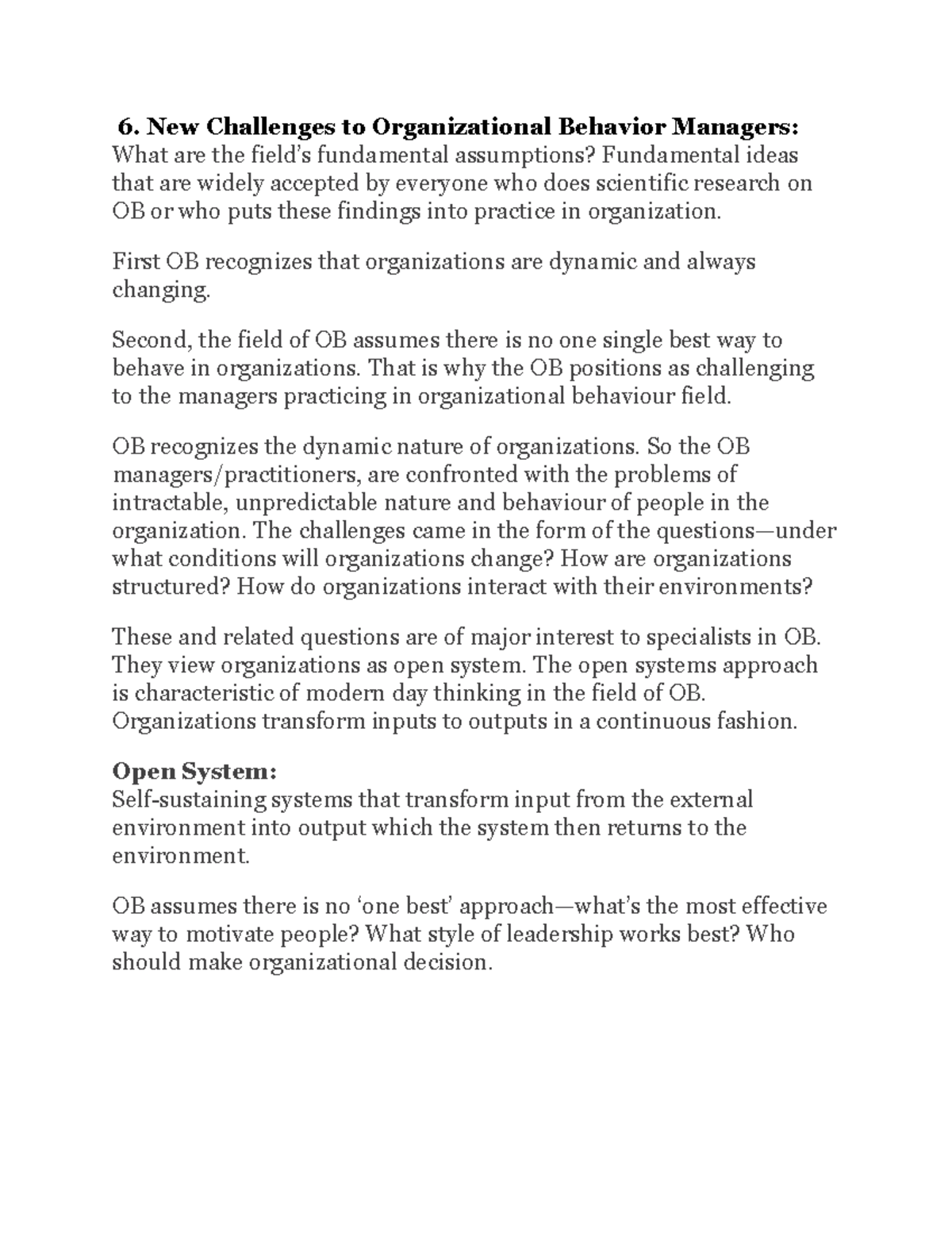 Challenges of organizational behaviour - Management Information Systems ...