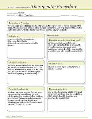 CAD:Cardiovascular disorders template - NUR 221 - ACTIVE LEARNING ...