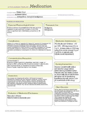 ATI template Insulin - ACTIVE LEARNING TEMPLATES THERAPEUTIC PROCEDURE ...
