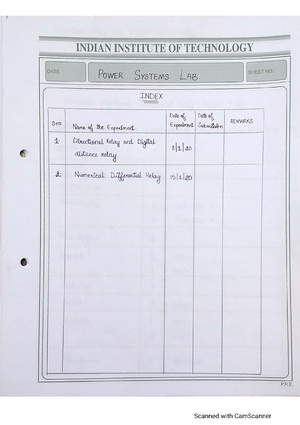 Exp 3 Numerical Differential Relay - EXPERIMENT NO: NUMERICAL ...
