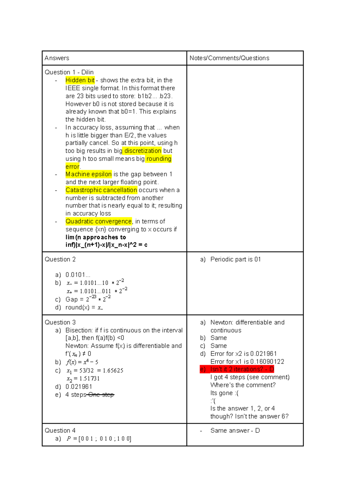 Comp350practice Midterm Answers Answers Notescommentsquestions Question 1 Dilin Hidden
