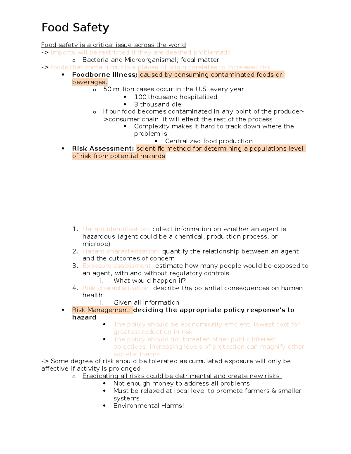 Food Safety Notes - Food safety is a critical issue across the world ...