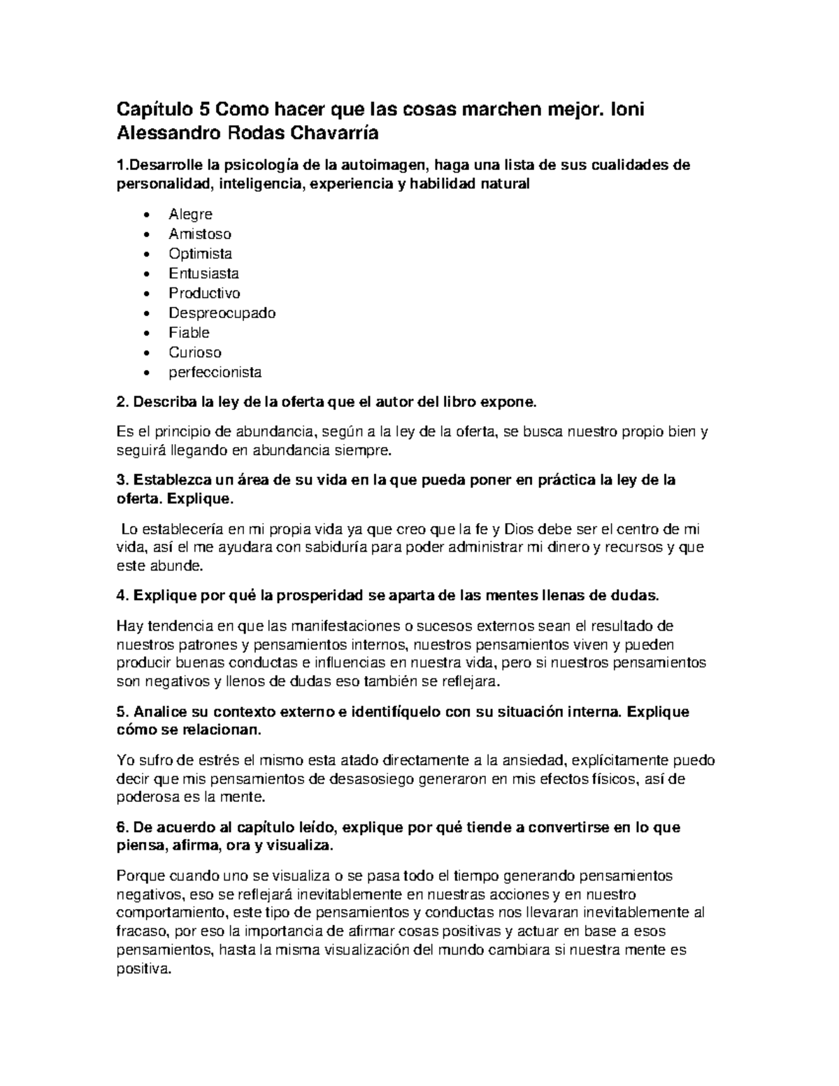 Capítulo 5 Como hacer que las cosas marchen mejor Ioni Rodas - Ioni ...