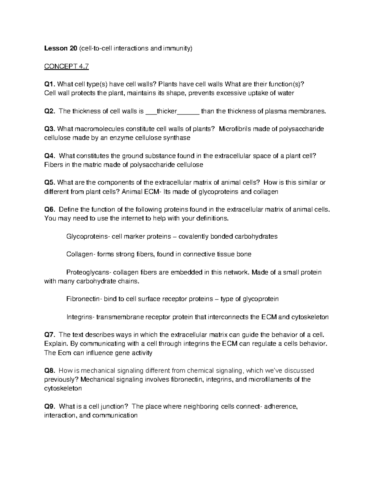 Lesson 20 GRQ - Before Class Homework - Lesson 20 (cell-to-cell ...
