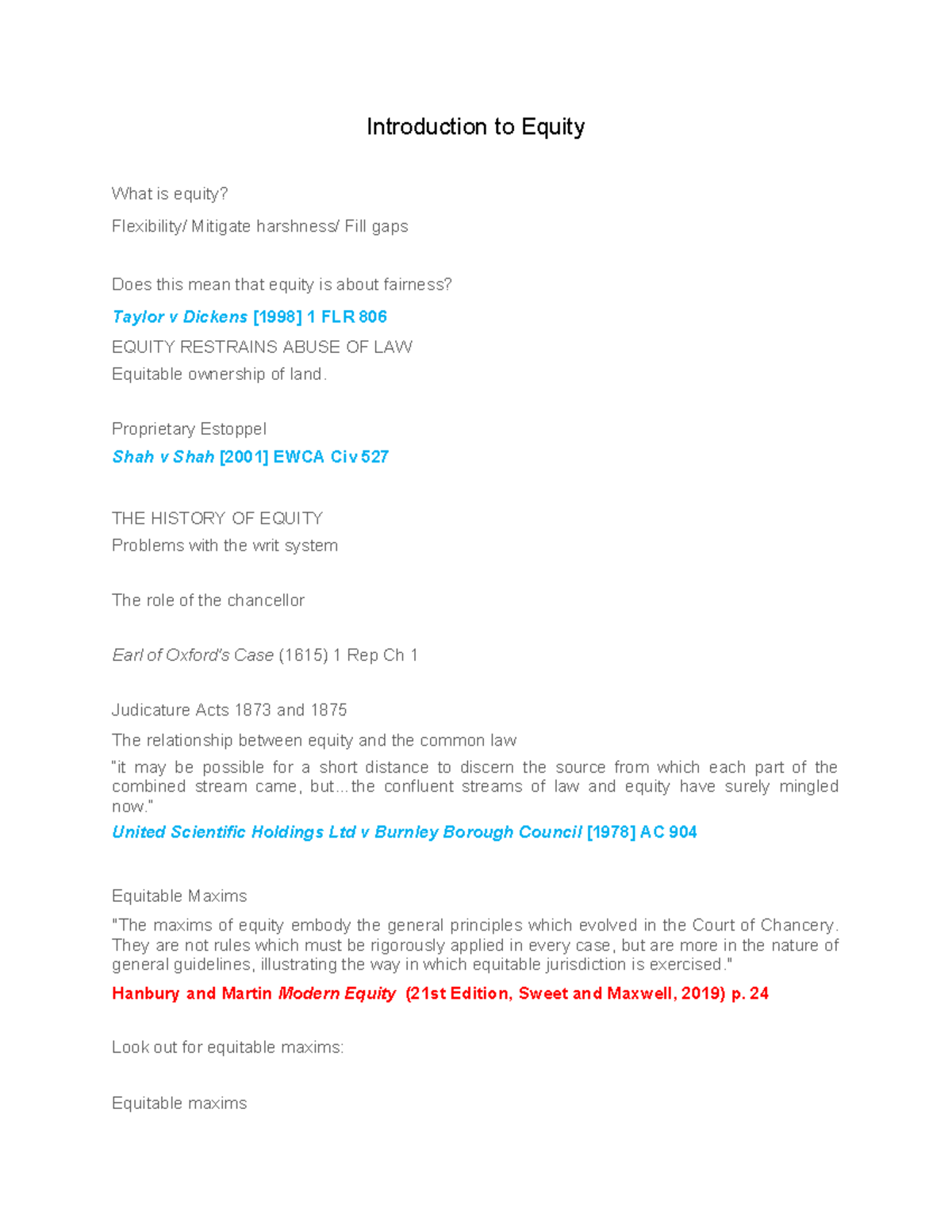 Equity - Introduction to Equity What is equity? Flexibility/ Mitigate ...