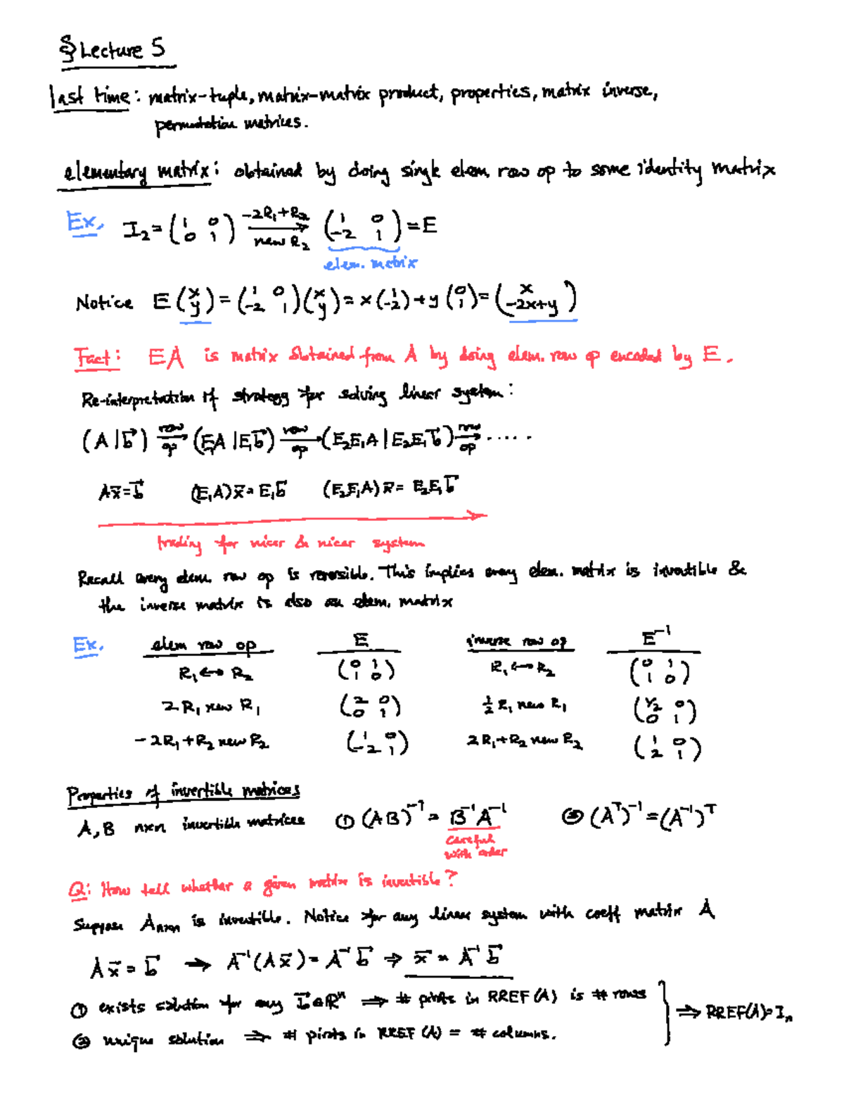 F24 math257 Lecture 5 - SLecture 5 last time : product, properties ...