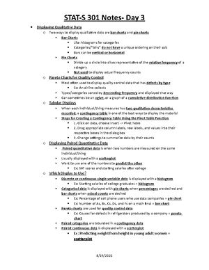 Formula Sheet Final Exam - Stat-S 301 Formula Sheet Excel Commands ...