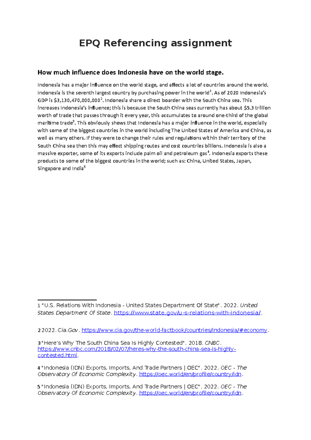 Citiation practice - reference notes - EPQ Referencing assignment How ...