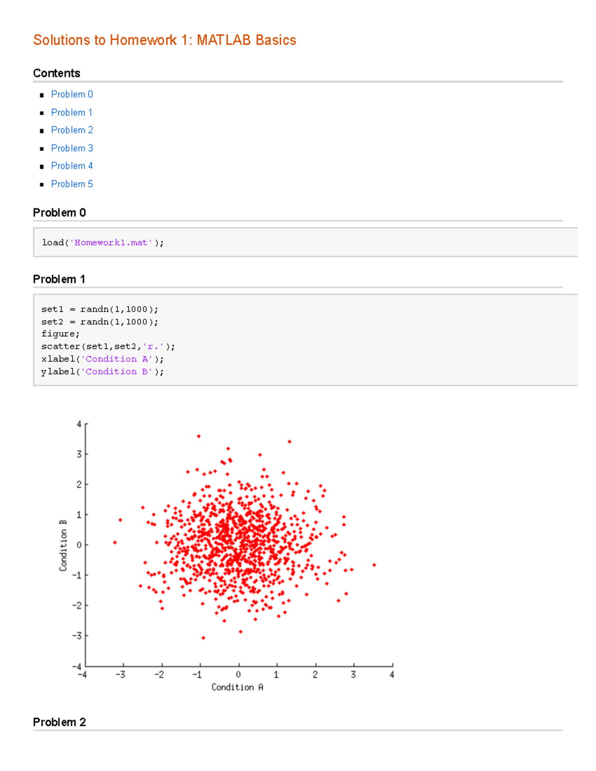 Homework 1Solution - Solutions to Homework 1: MATLAB Basics Contents ...