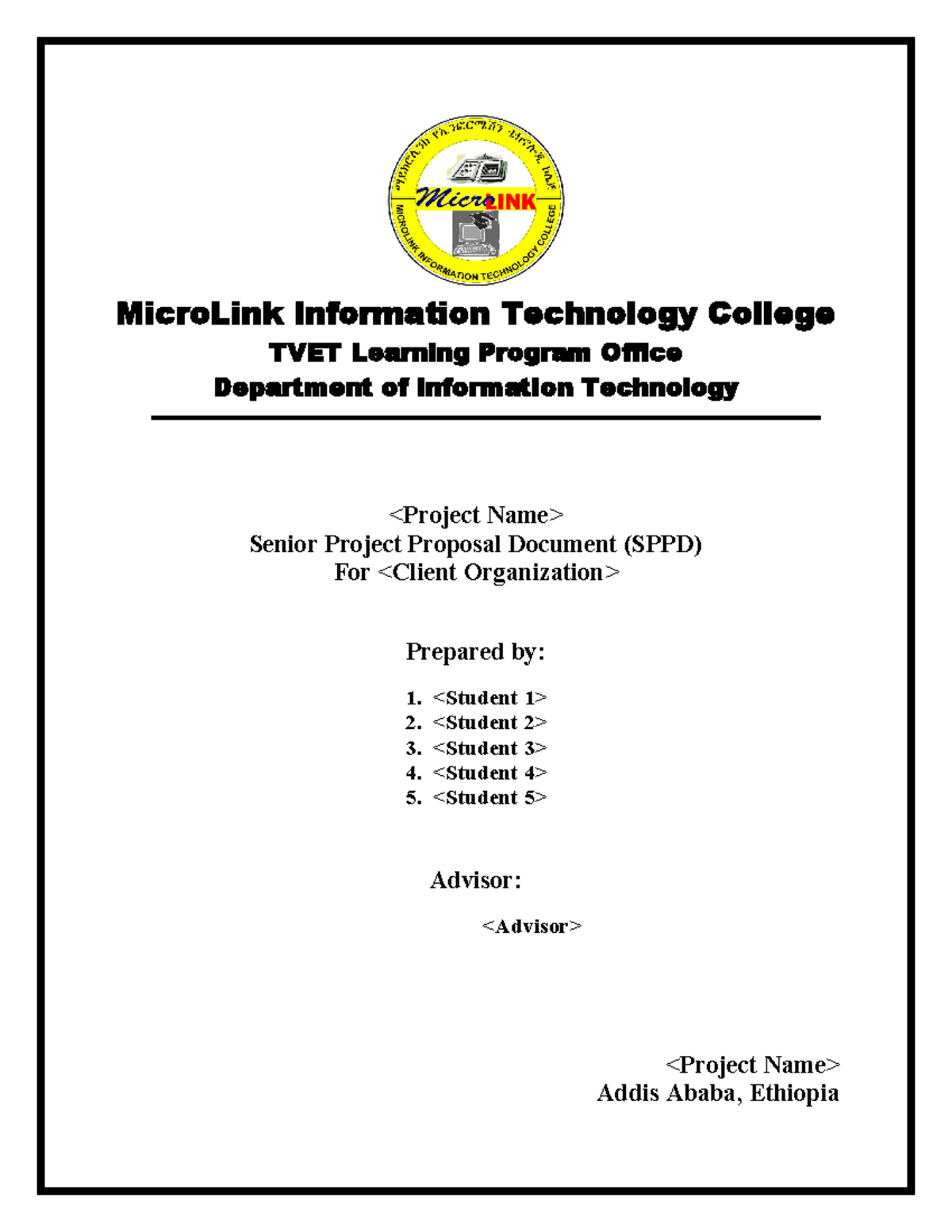 SFPP.Document Template - MicroLink Information Technology College TVET Learning Program Office ...