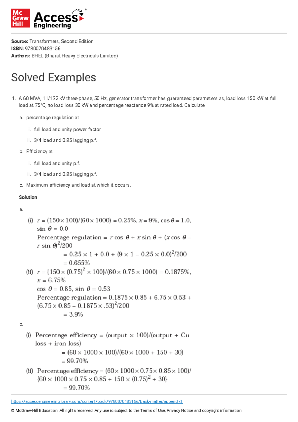 Transformer problems - Source: Transformers, Second Edition ISBN ...