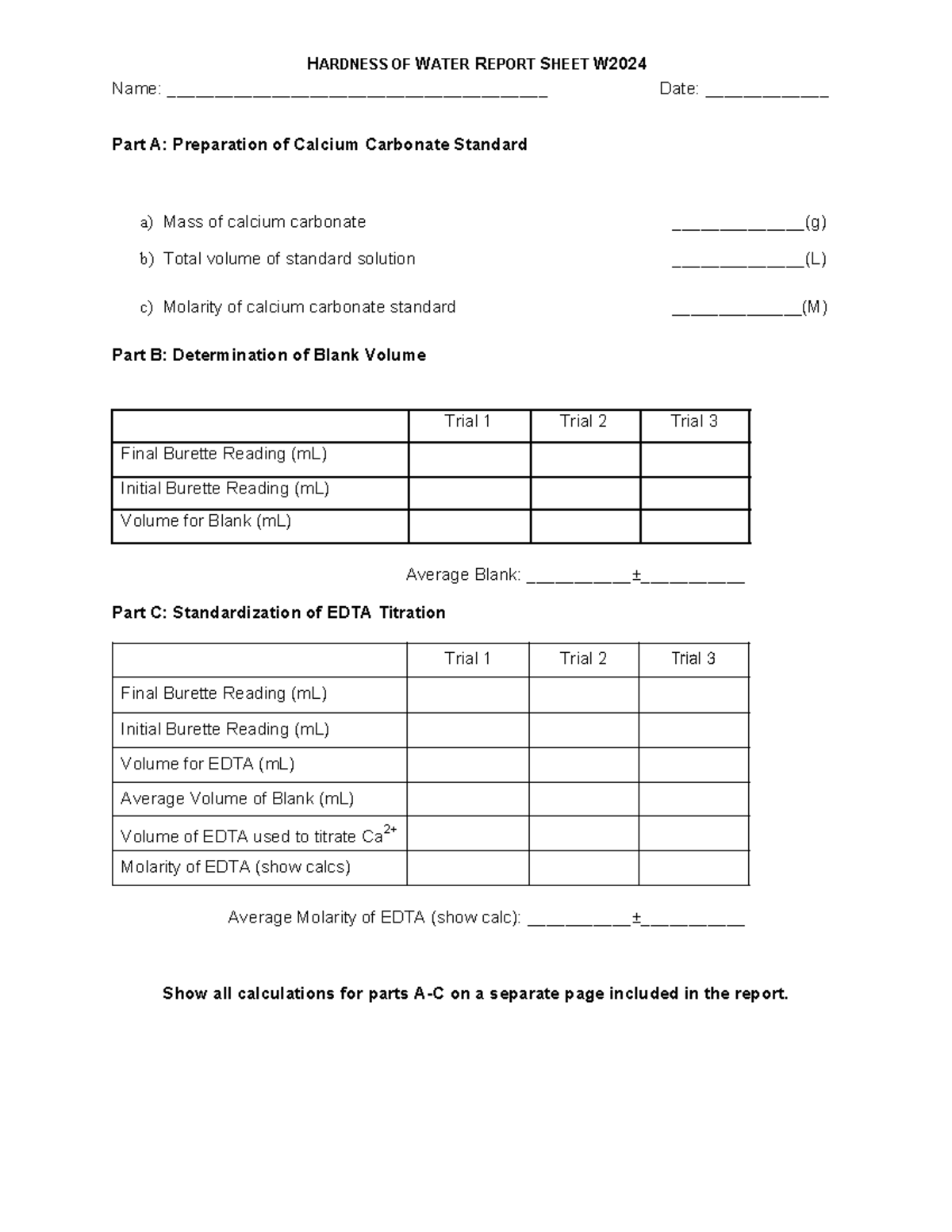 4. Fillable Hardness of Water Report Sheets 2024 - HARDNESS OF WATER ...