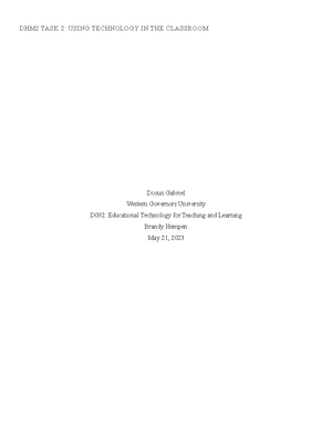 KRM1 - Fhnvhjfgnb - Dosun Gabriel Western Governors University D152 ...