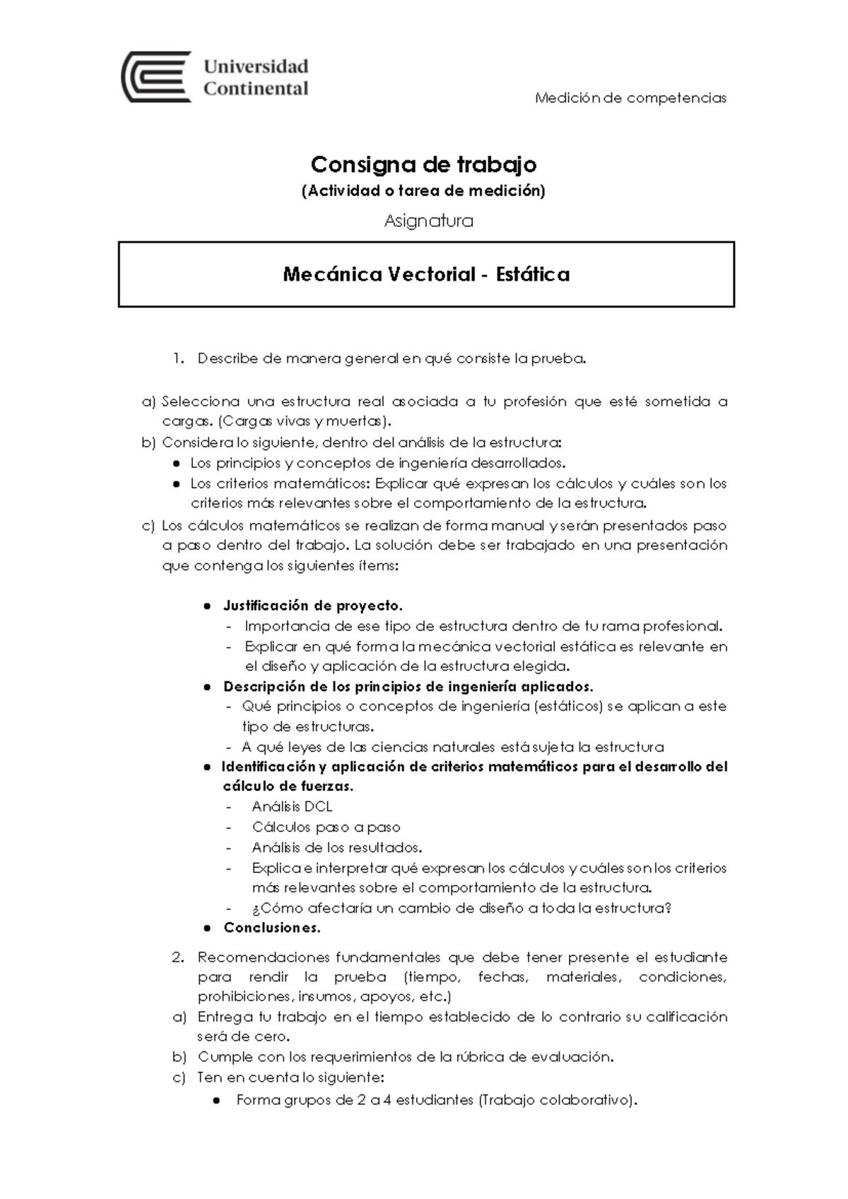 1.Consigna Actividad ABR-MV- Estática - Medición de competencias Consigna de trabajo (Actividad ...