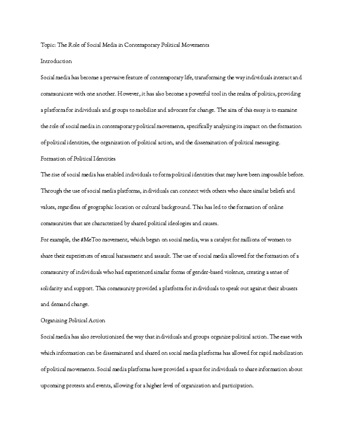 PoliSci Lecture 2 Summary - Information that will be important for the ...