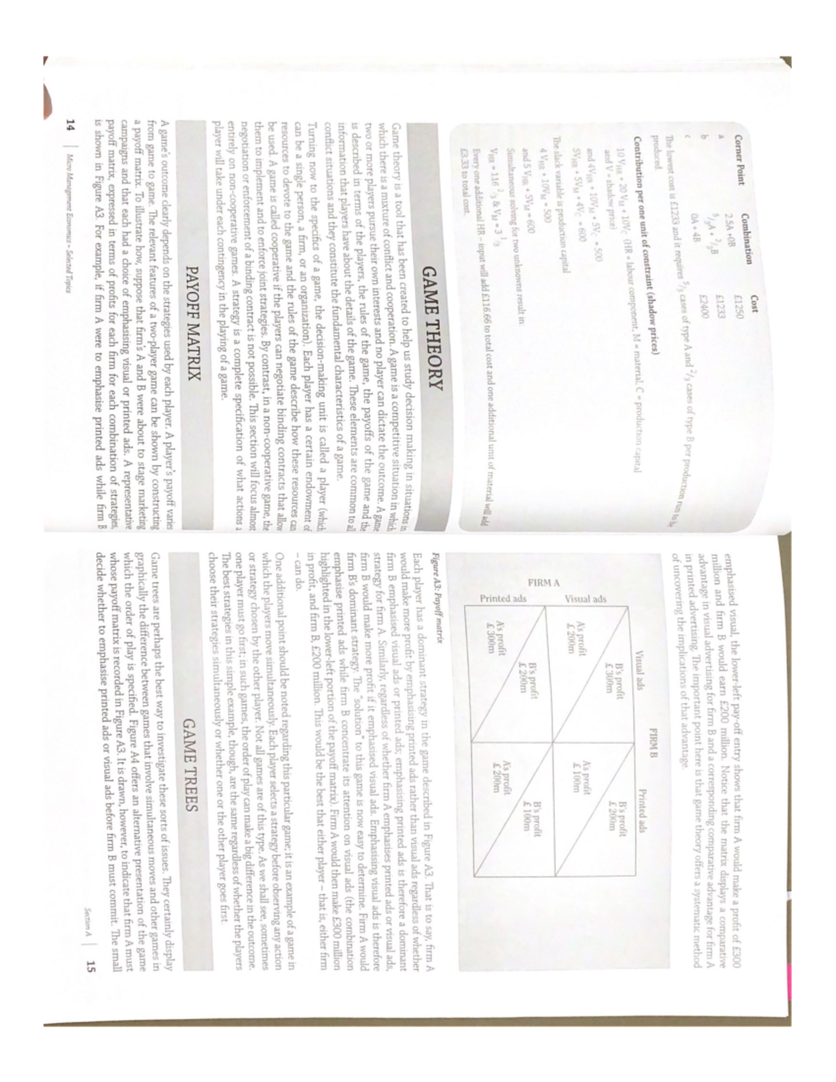 Corner Point - Economics 2B - Cost Corner Point Combination a ...