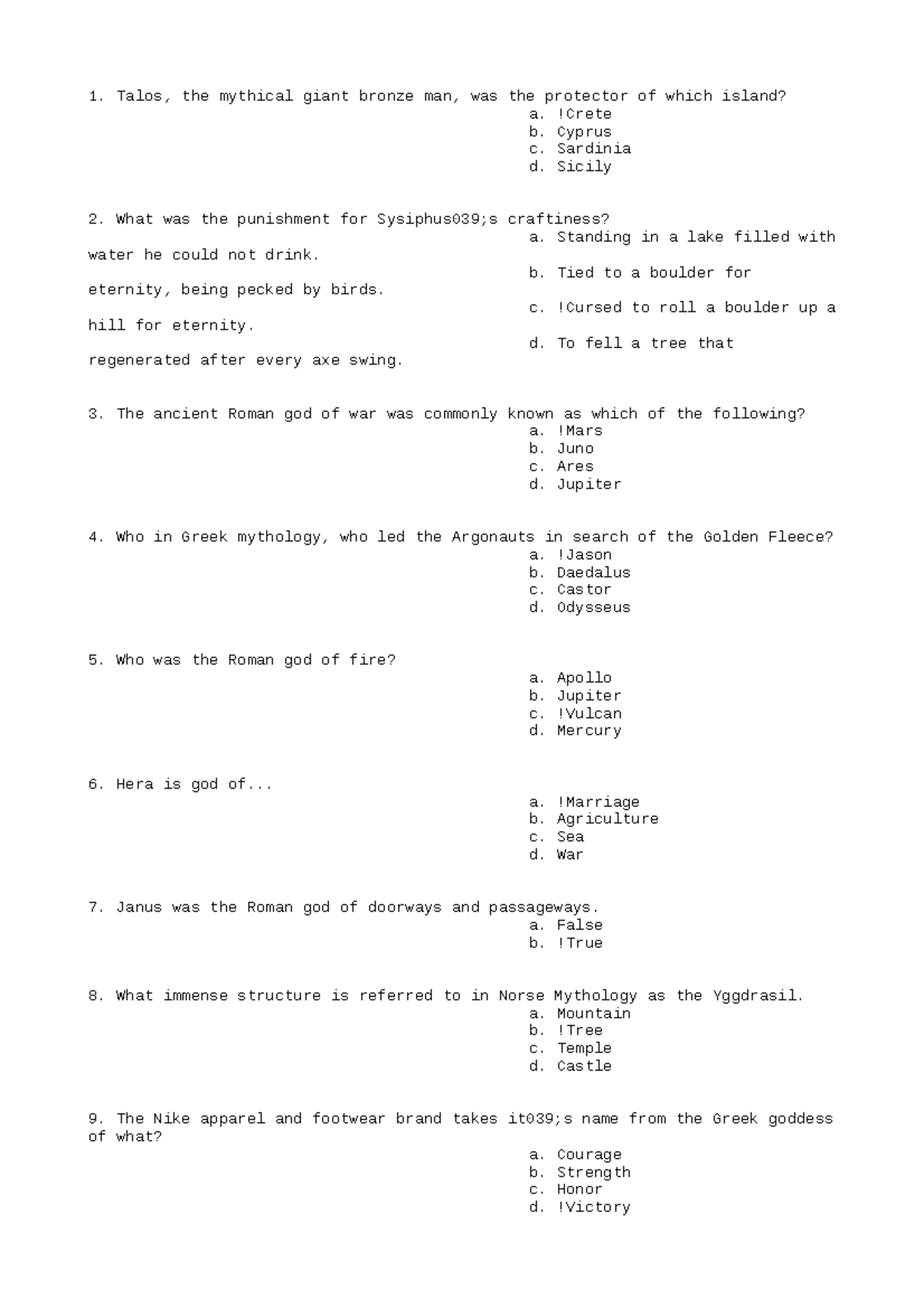 ANT308 Sheet 6 - Talos, the mythical giant bronze man, was the ...