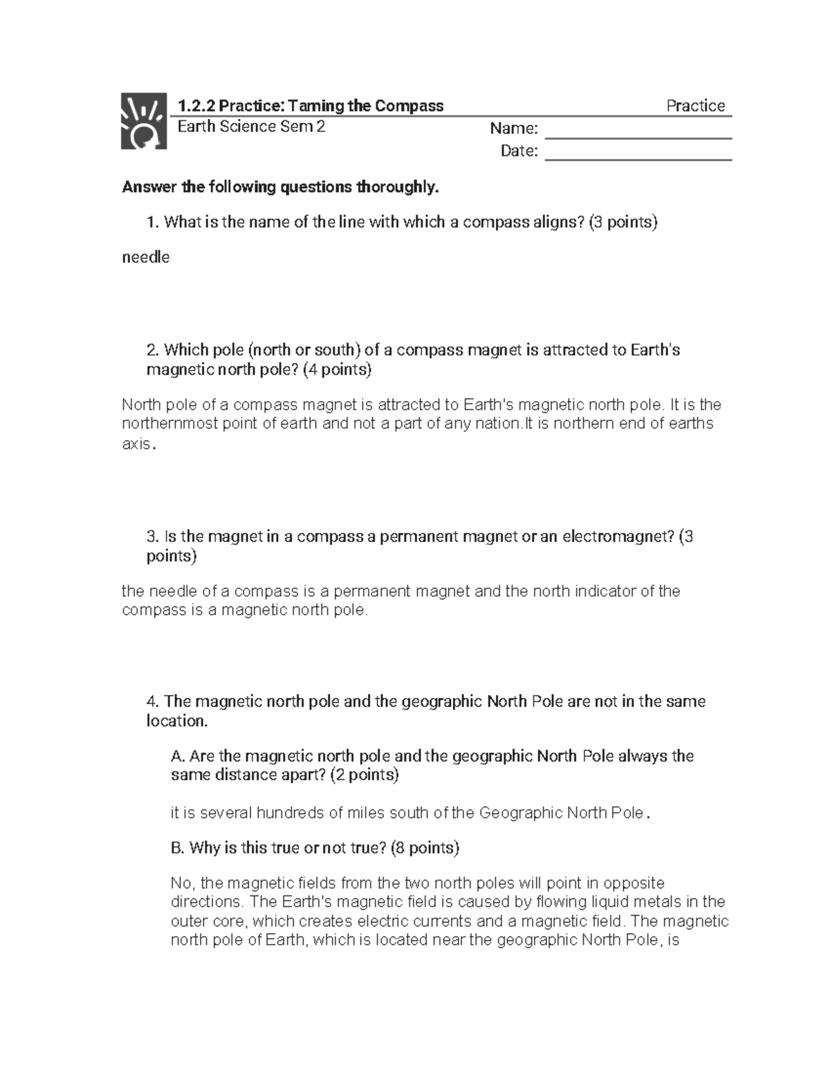 1.2.2 Practice - Taming the Compass (Practice) - 1.2 Practice: Taming ...