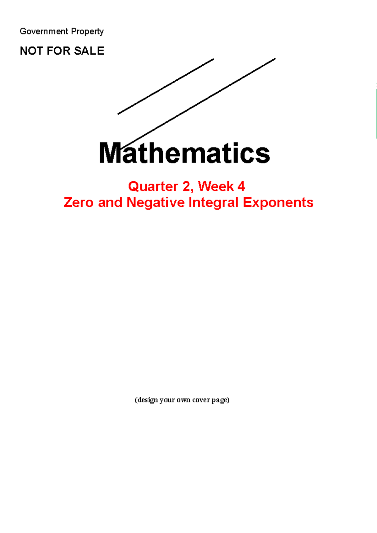Match 9 Q2 Week4 Mod2 Negative And Zero Exponent Version 2 - NOT ...