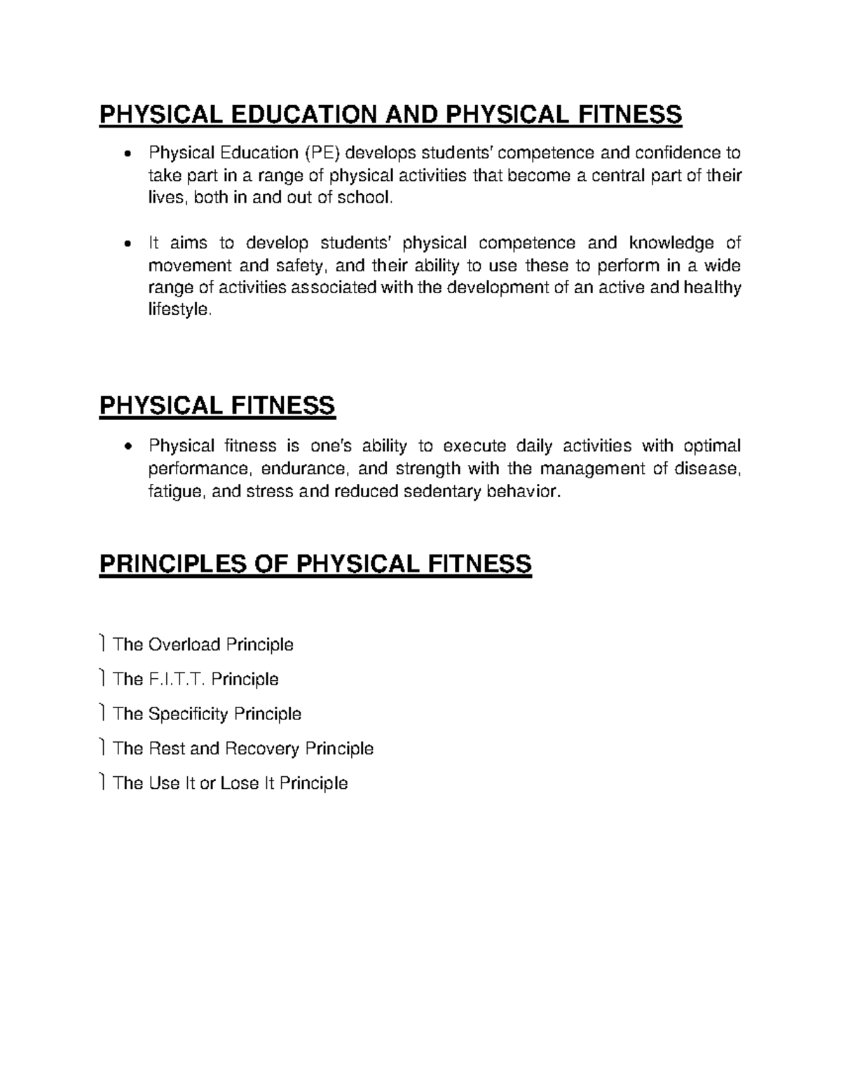 Physical Education AND Physical Fitness - Physical Activities towards ...