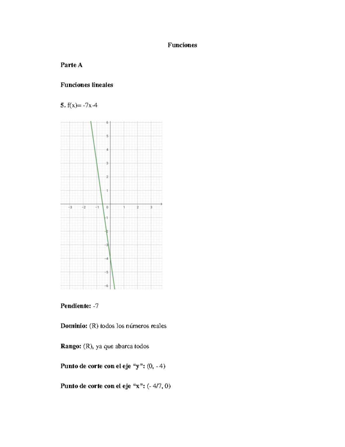 Ejercicios Funciones - 2 semestre - Funciones Parte A Funciones ...