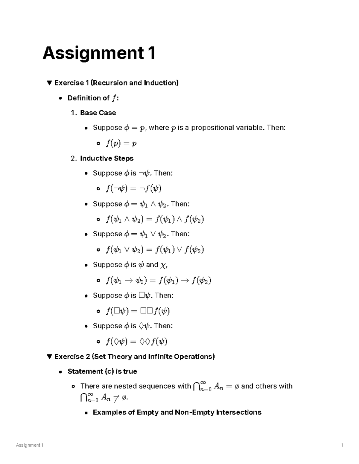 Assignment 1 - Then: Inductive Steps Suppose is. Then: Suppose. Then: Suppose. Then: Suppose is ...