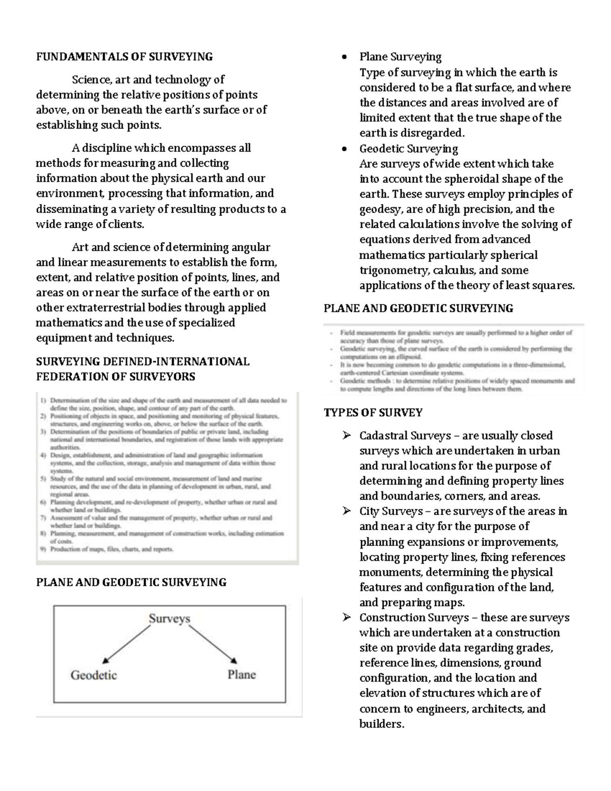Surveying 1 - FUNDAMENTALS OF SURVEYING Science, art and technology of ...