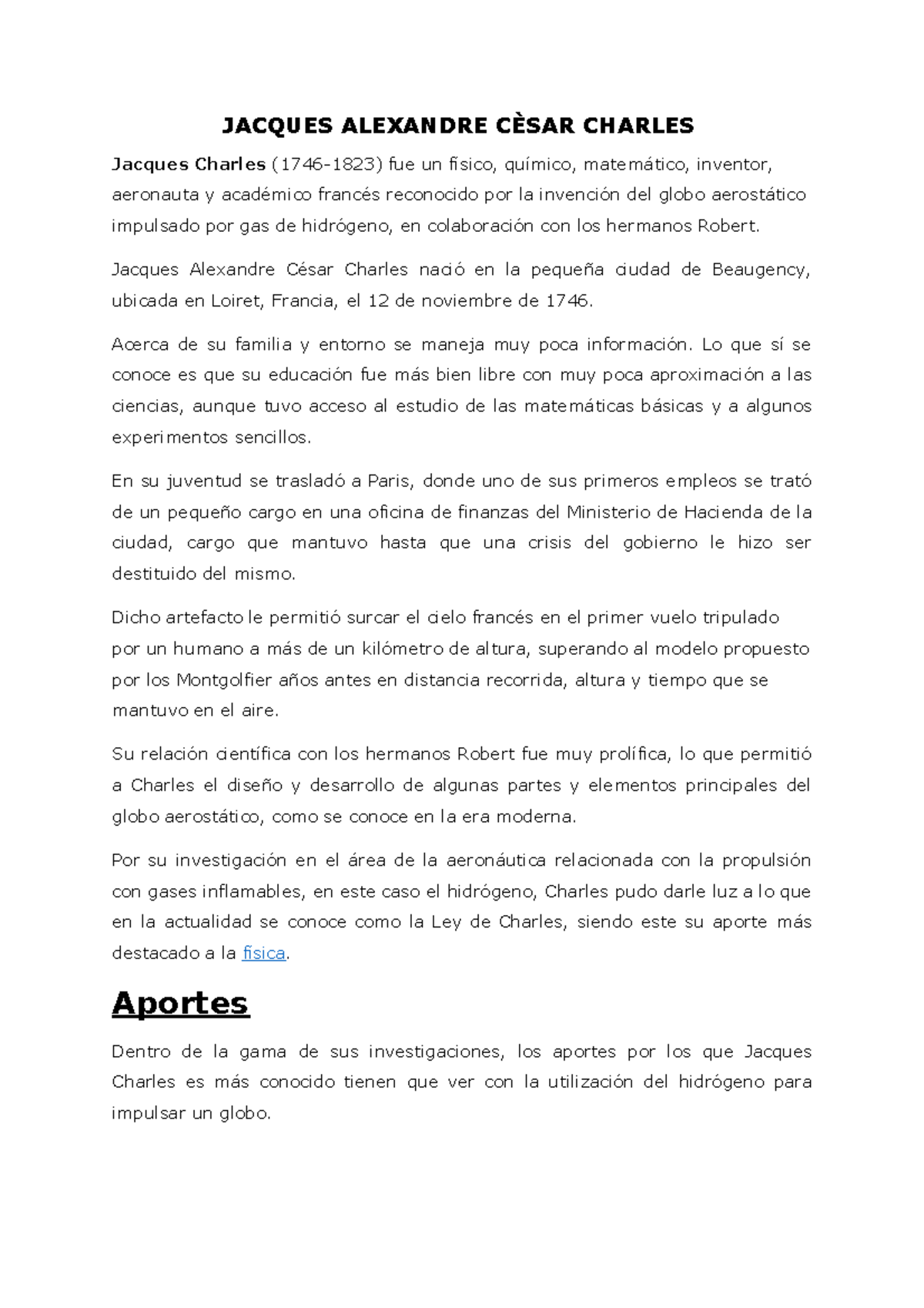 Documento 3 - JACQUES ALEXANDRE CÈSAR CHARLES Jacques Charles (1746 ...