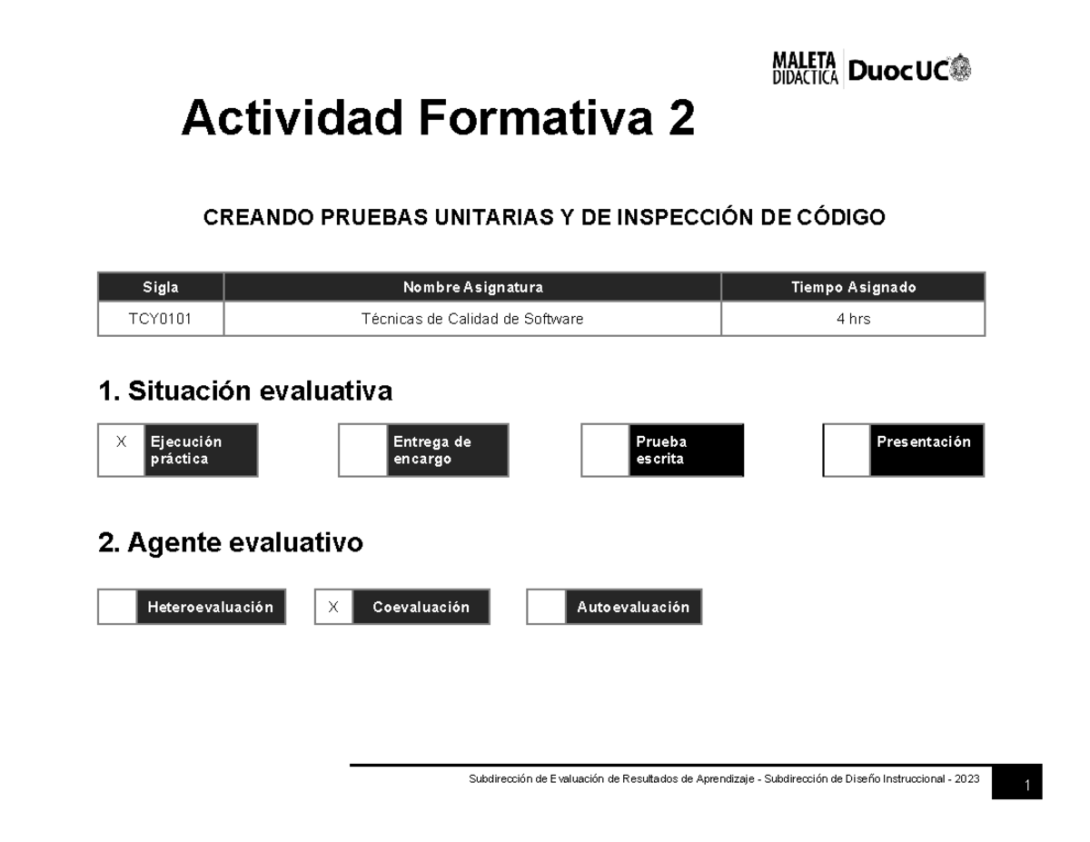 FOR2- Creando Pruebas Unitarias y de Inspección de Código ... FOR2- Creando Pruebas Unitarias y de Inspección de Código ...
