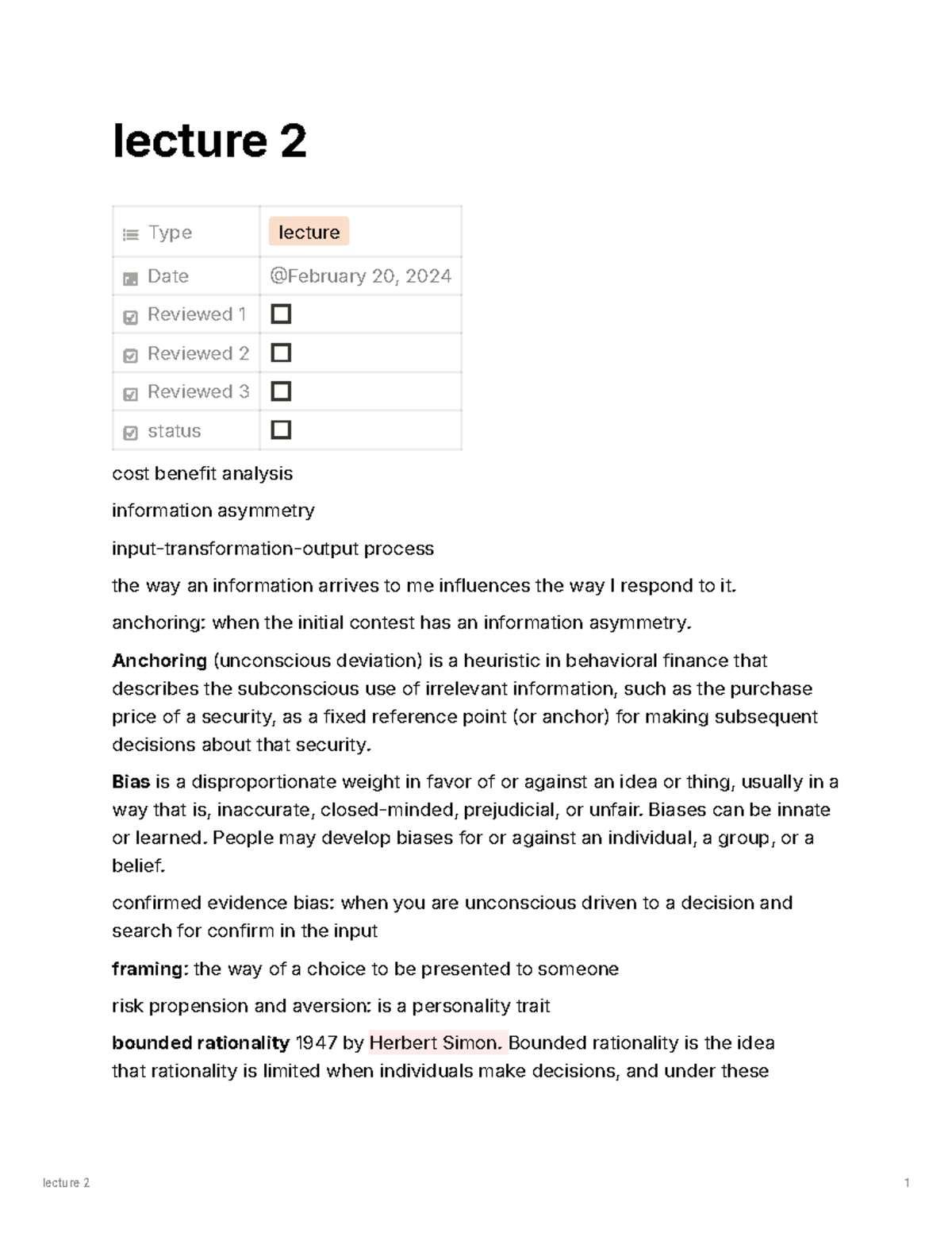 Lecture 2 general management - lecture 2 1 lecture 2 Type lecture Date Reviewed 1 Reviewed 2 ...