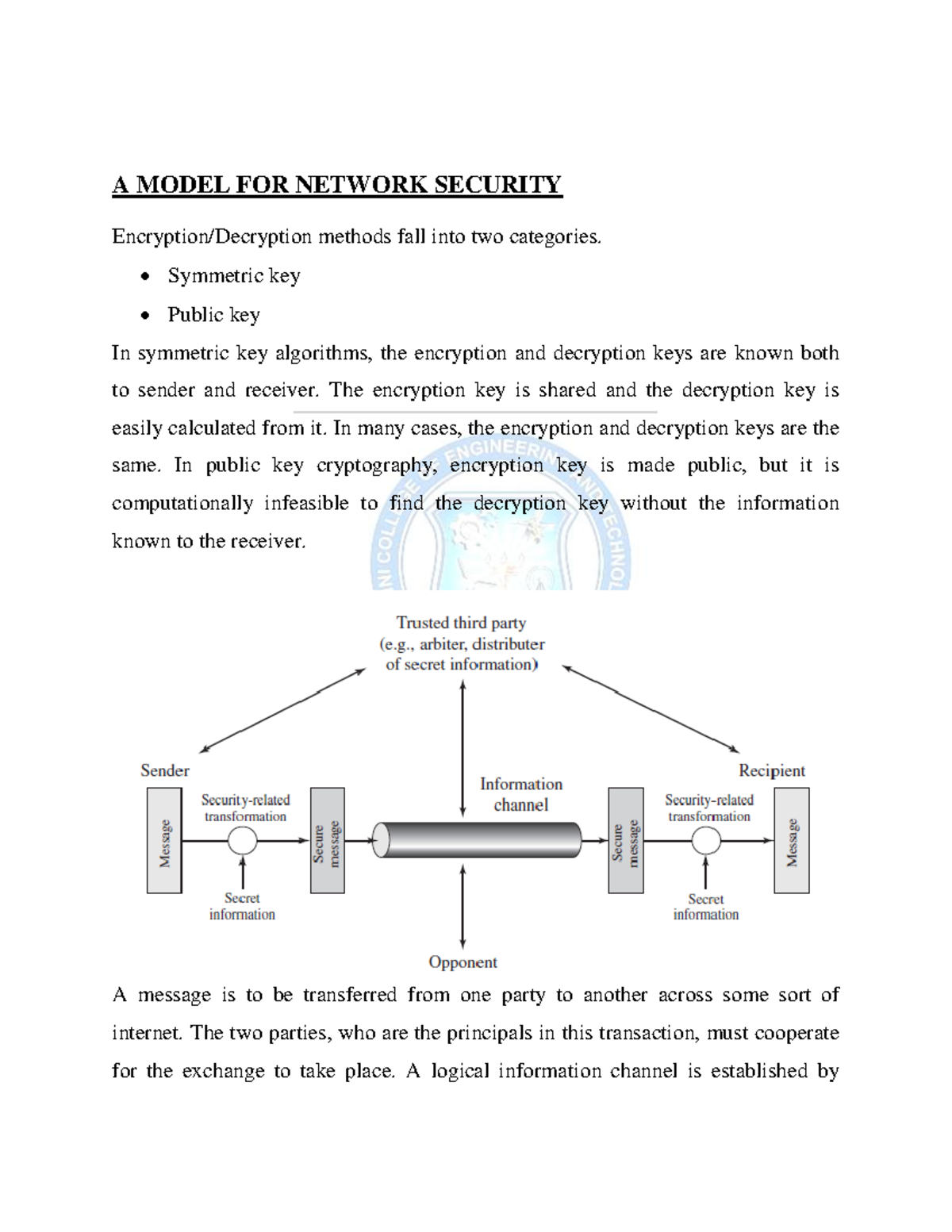 2. A Model for Network Security - A MODEL FOR NETWORK SECURITY ...