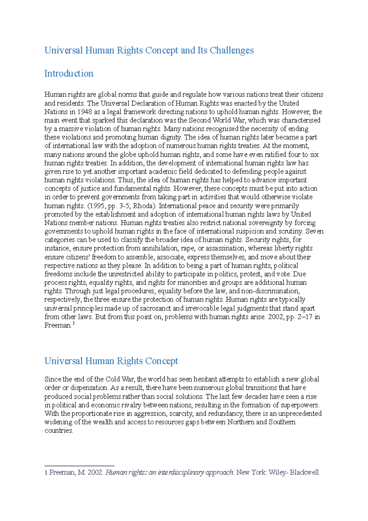 Universal human rights concept and its challenges. pankaj yadav pdf ...