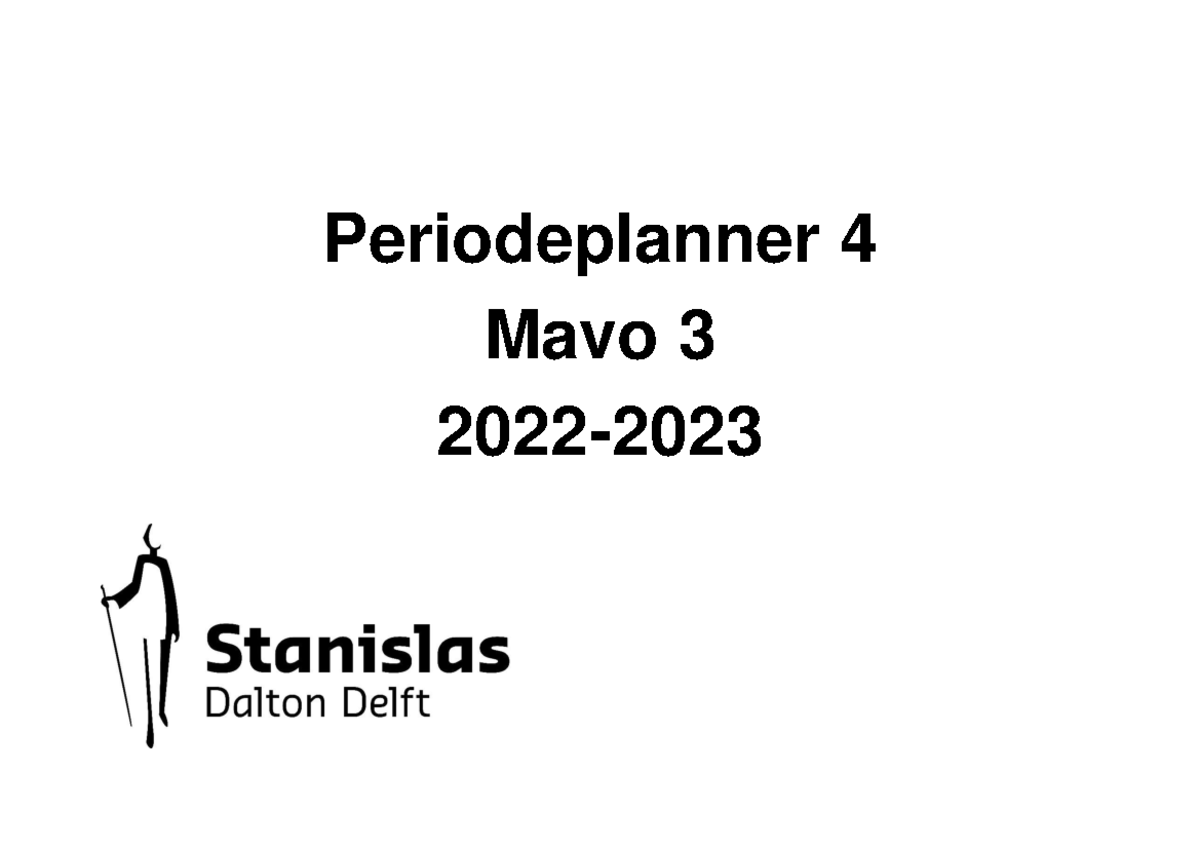 Mavo 3 - Periodeplanner - Mavo 2022- Inhoudsopgave MAVO 3 ...