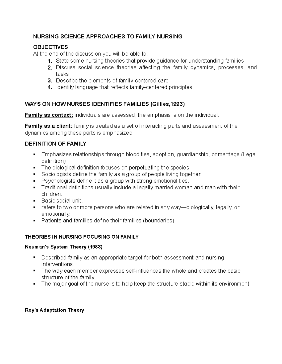 NURS 114 Lecture no. 5 - Nursing - Studocu