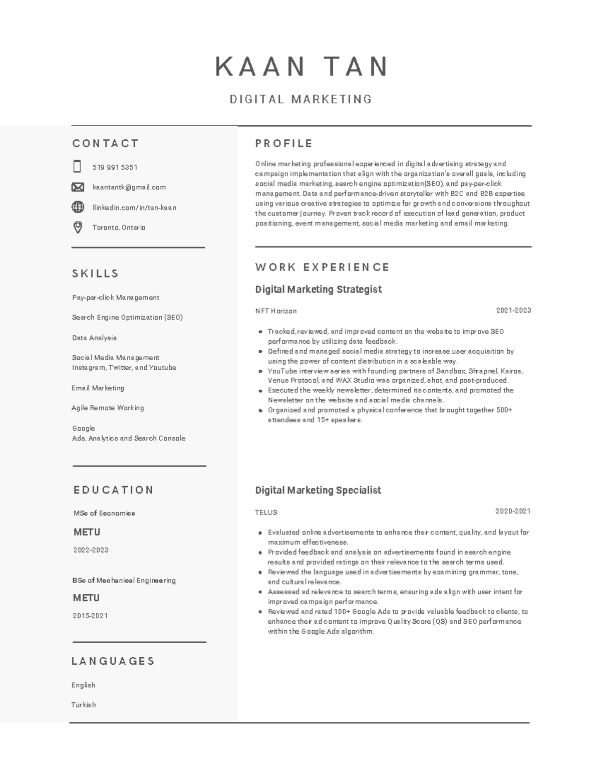 Kaan Tan-Resume - 519 991 5351 kaantantk@gmail llinkedin/in/tan-kaan ...