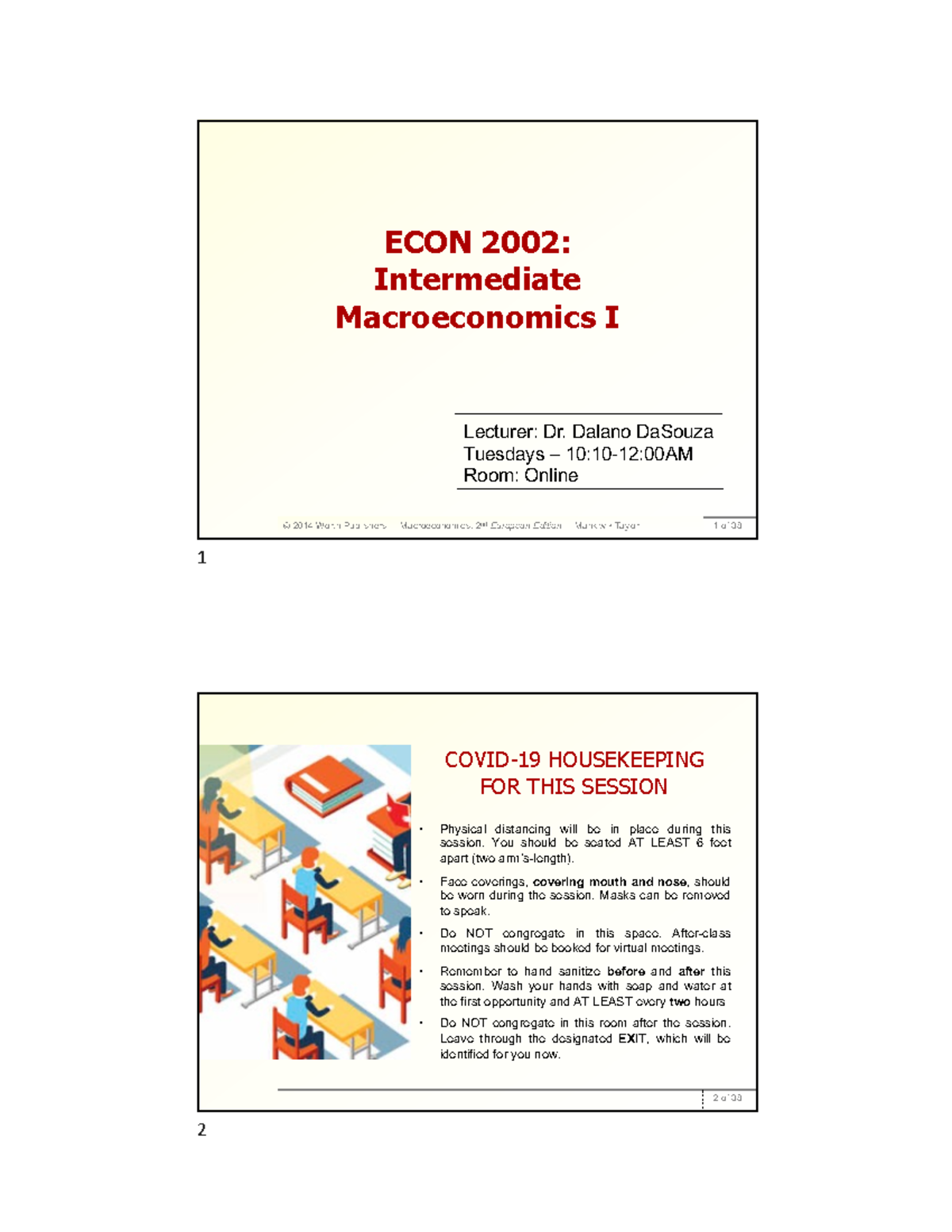 Chapter 1 - Science of Macroeconomics - 1 of 38 ECON 2002: Intermediate Macroeconomics I © 2014 ...