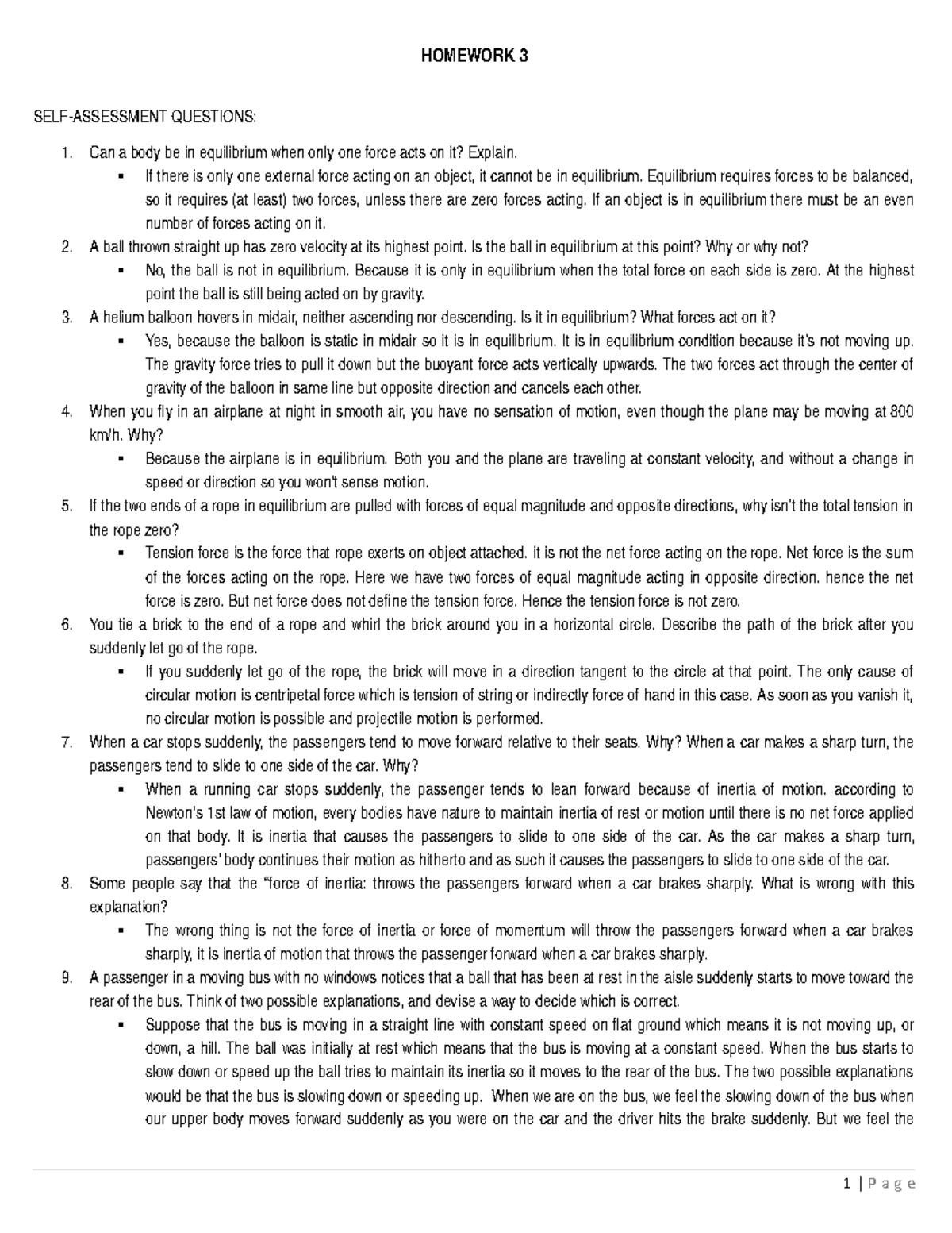 PHY1 ME1A Homework 3 - assign - Physics For Engineers - PangSU - Studocu