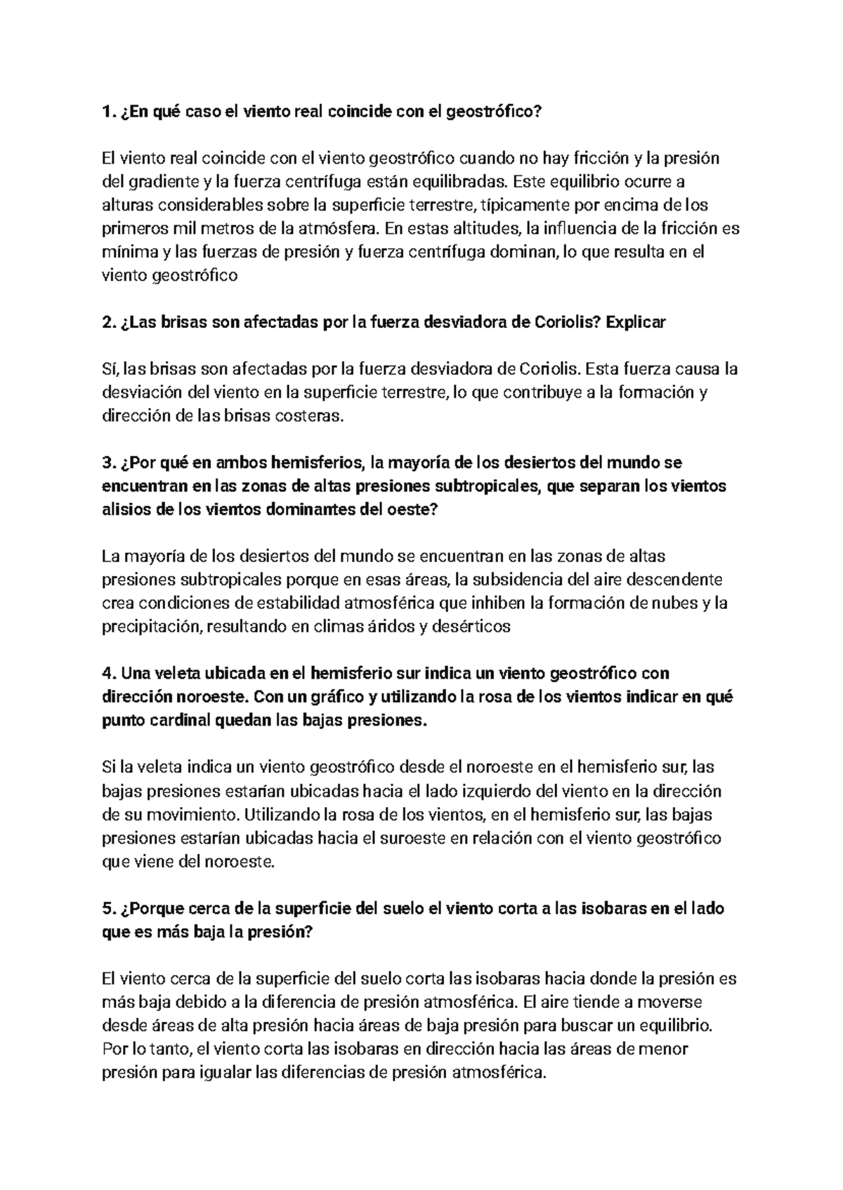 Balotario III Unidad - ¿En qué caso el viento real coincide con el ...