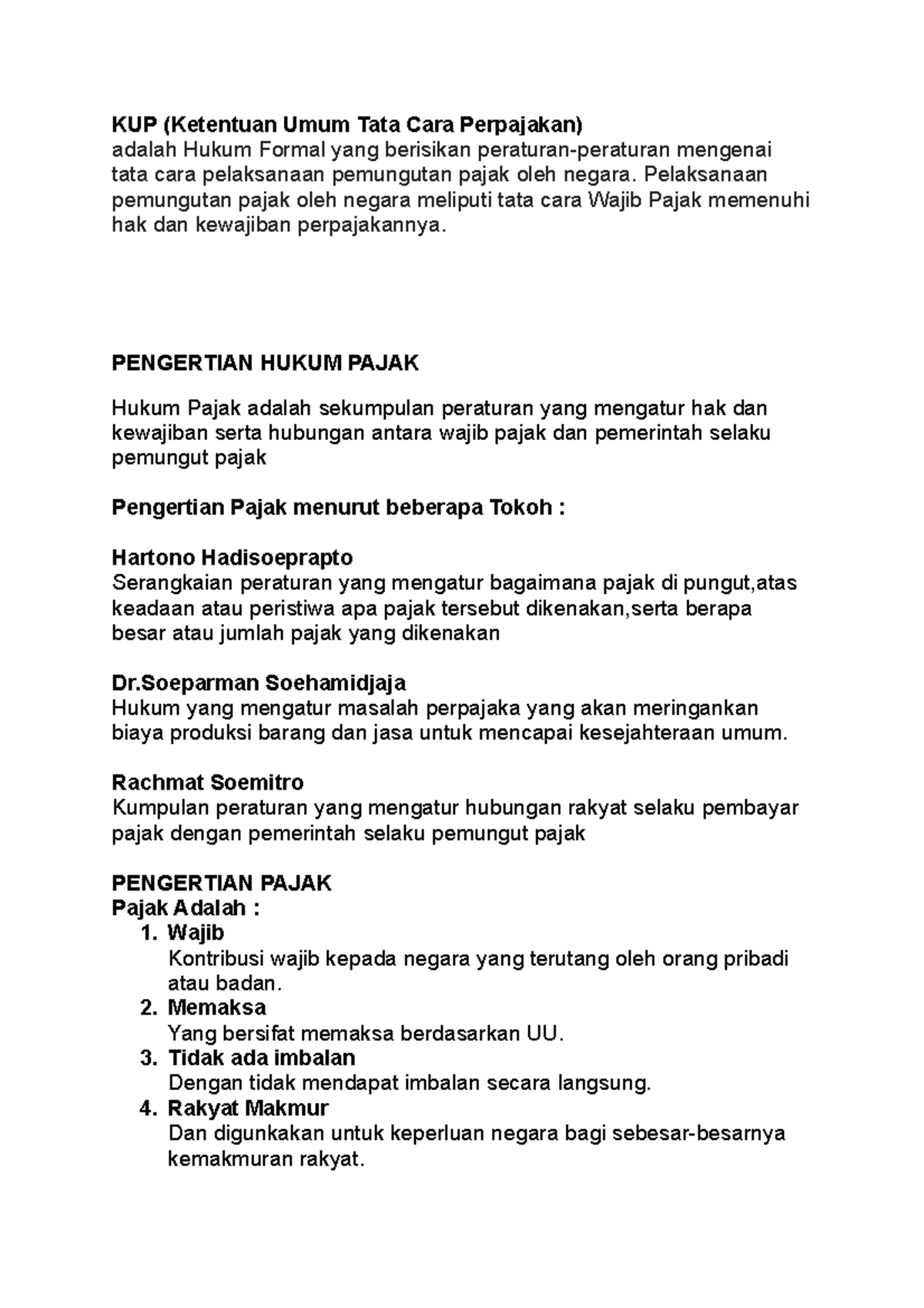 Pengertian Hukum Pajak - KUP (Ketentuan Umum Tata Cara Perpajakan ...