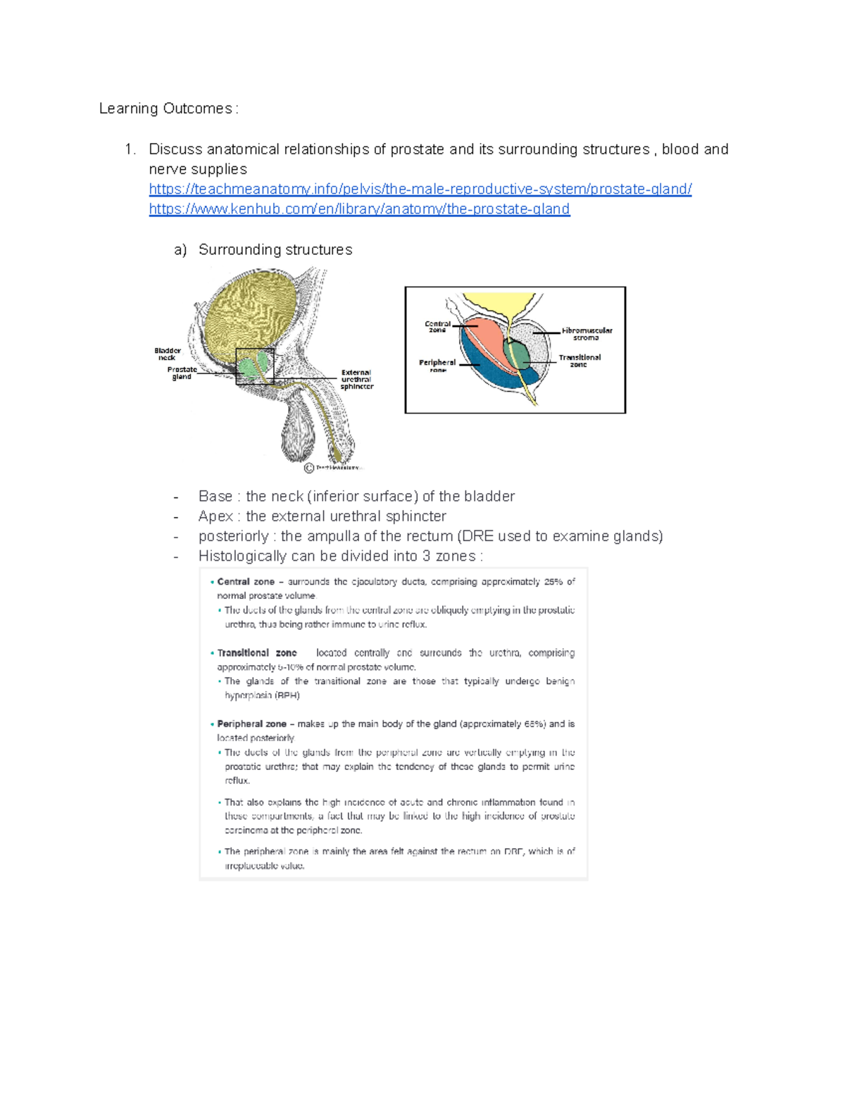 SEM 3 - PBL 7 (SELF- Research) - Learning Outcomes : Discuss anatomical ...