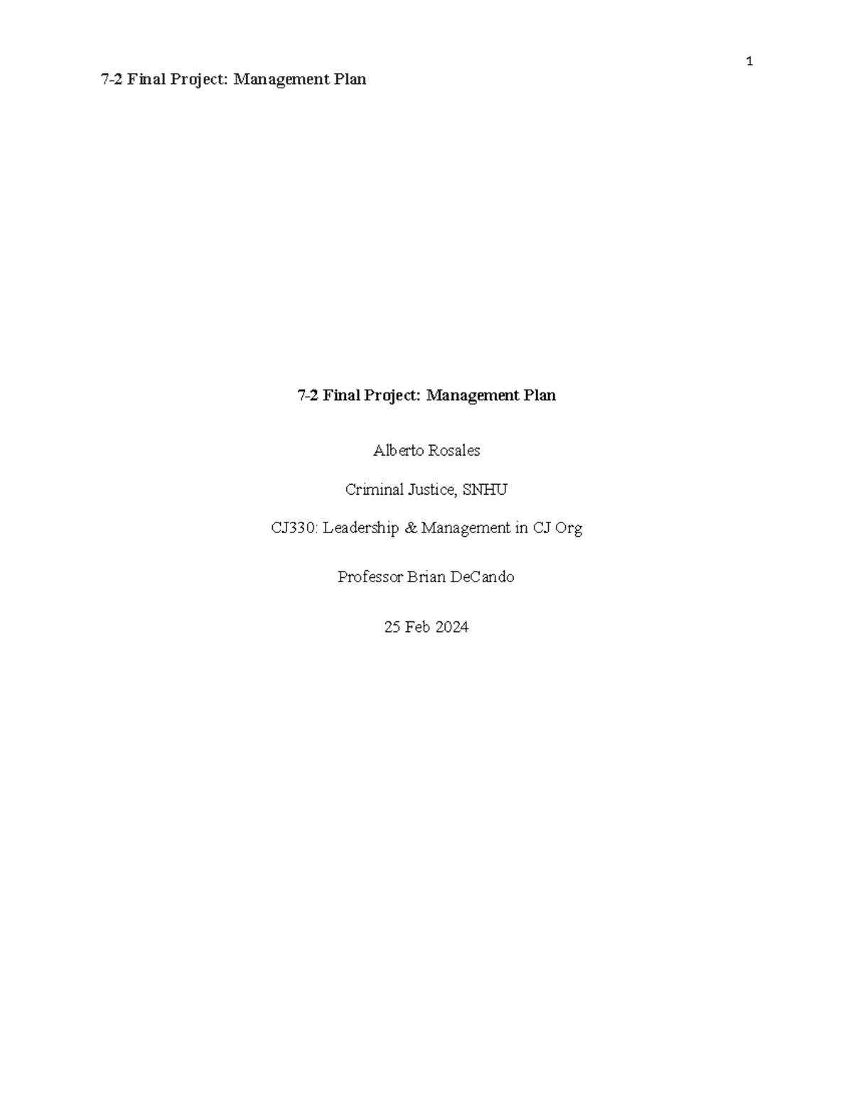 7-2 Final Project Management Plan - - Studocu