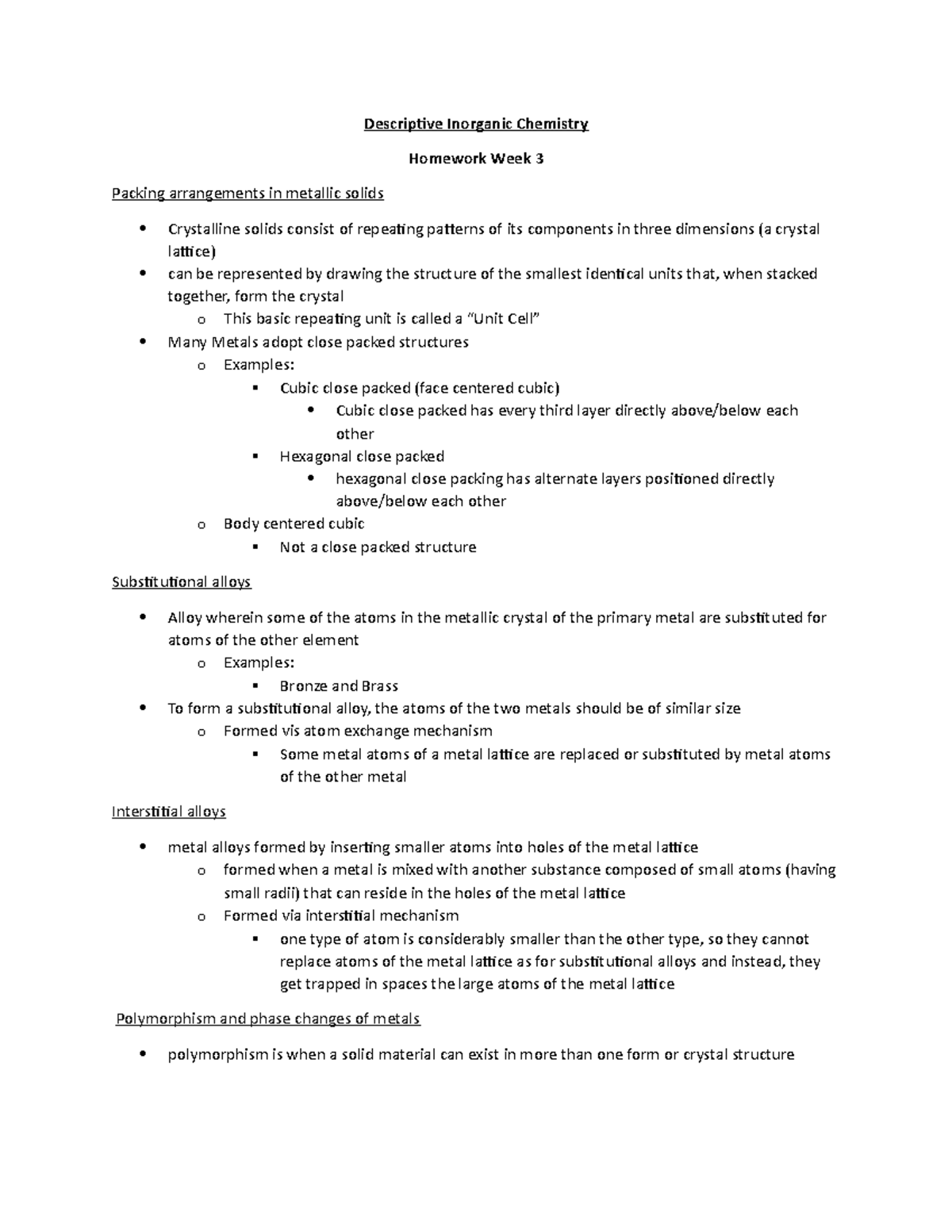 Descriptive Inorganic Chemistry homework week 3 - Descriptive Inorganic ...