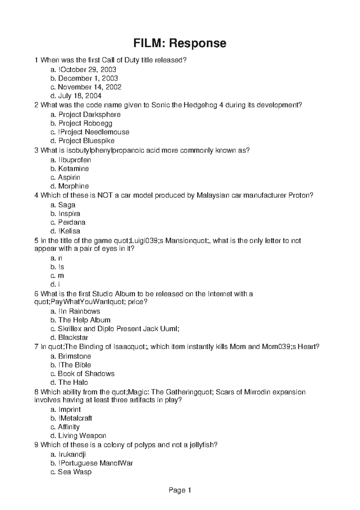 FILM139-Assessment-6 - FILM: Response 1 When was the first Call of Duty ...