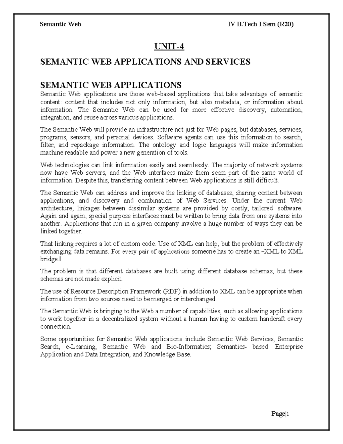 Unit-4 SW - Notes - UNIT- SEMANTIC WEB APPLICATIONS AND SERVICES ...